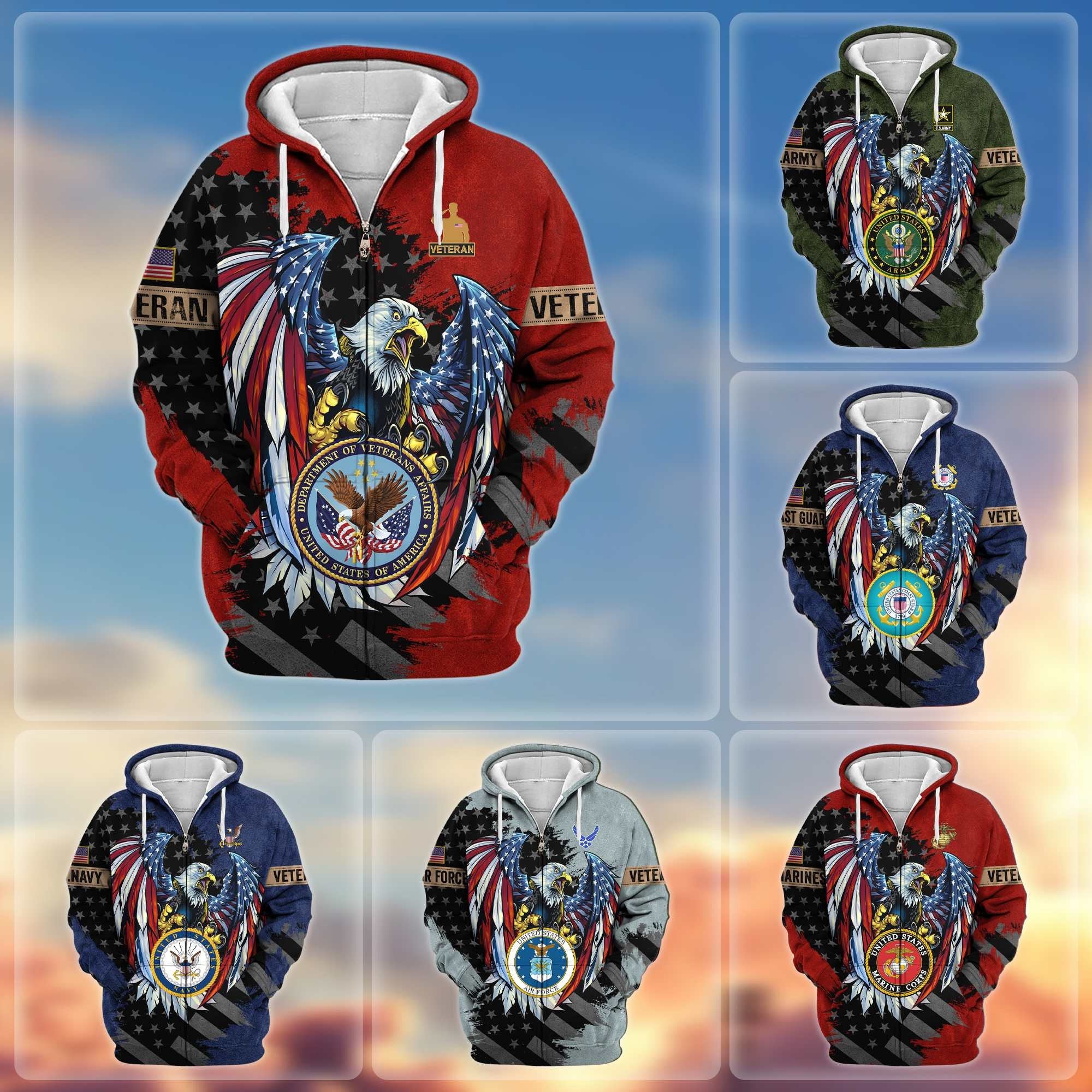 Premium US Veterans Zip Hoodie HG190913, Gifts For Veterans Day – easychoo.com